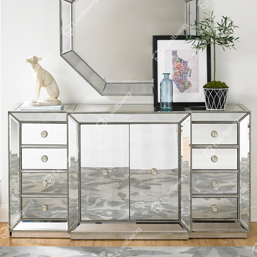 Mirrored Chest of Drawers, Mirrored Storage Cabinet