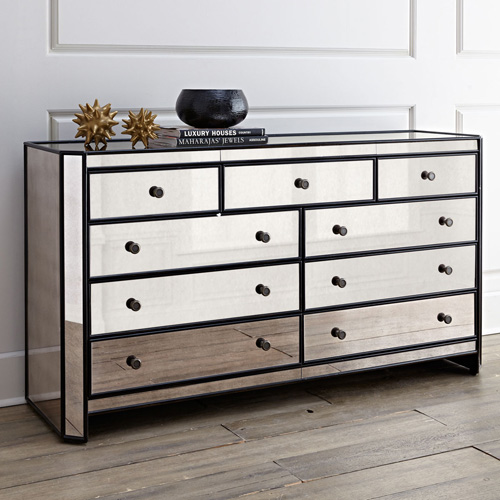 Mirrored Chest of Drawers, Mirrored Storage Cabinet