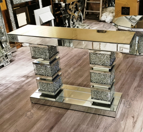 Modern Home Living Room Crushed Diamond Console Table,Diamond Console Table